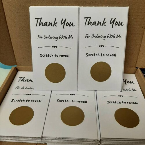 Personalised Business Scratch Cards - Etsy UK