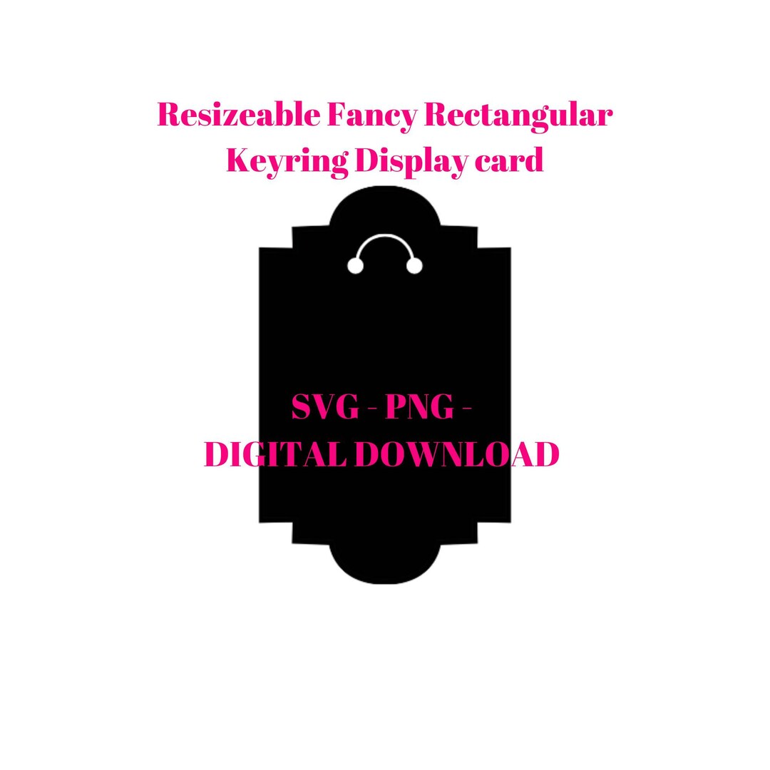 Keyring Display Card SVG Keychain Template Tag SVG Keyring - Etsy