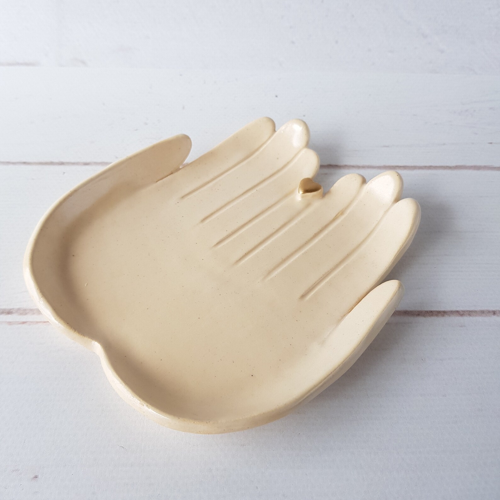 Beige double hand jewelry holder Ceramic hand decor Ceramic | Etsy