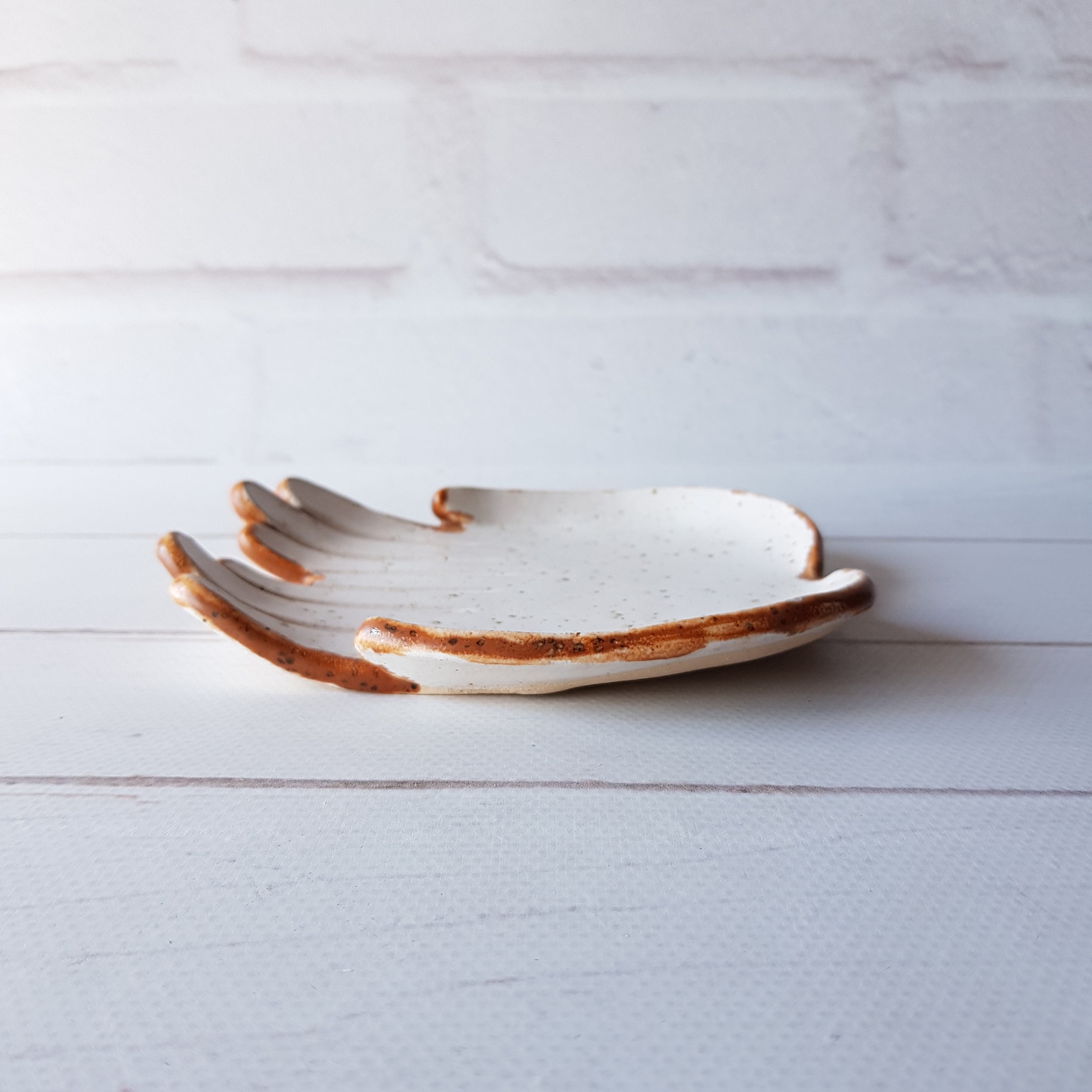 White Double Hand Jewelry Dish Boho Ceramic Hand Dish Ceramic | Etsy