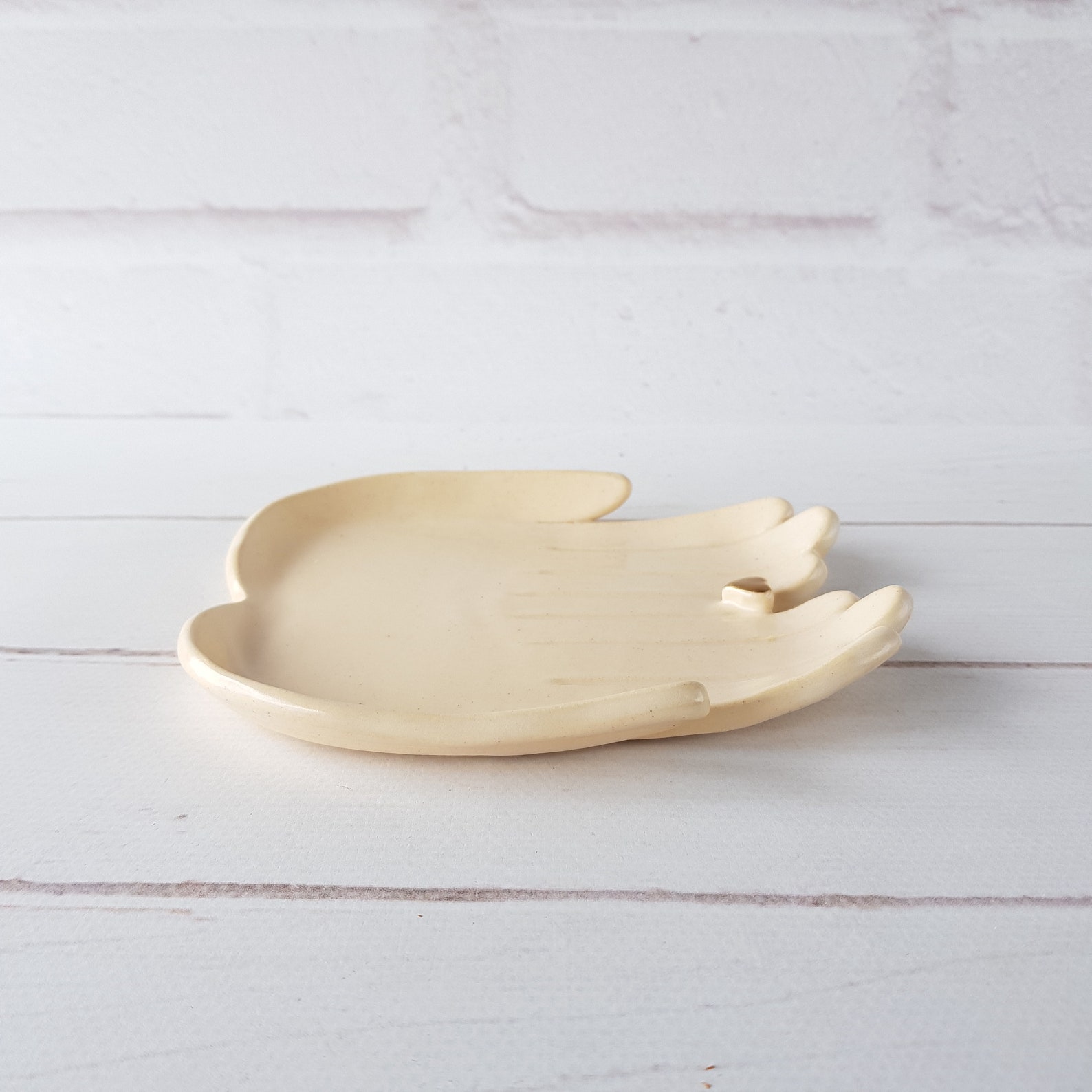 Beige double hand jewelry holder Ceramic hand decor Ceramic | Etsy