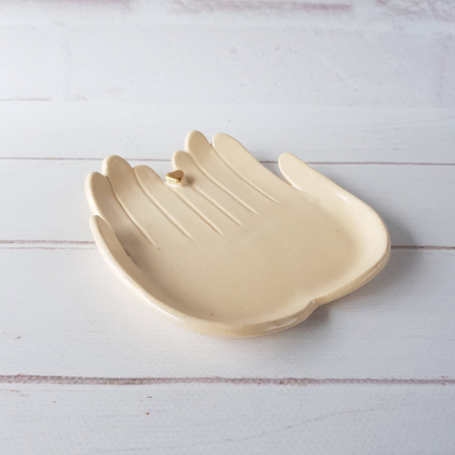 Beige double hand jewelry holder Ceramic hand decor Ceramic | Etsy