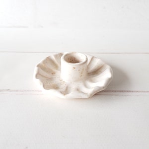 Handmade Ceramic Wavy Candle Holder Minnimal Nordic Style White Candle ...