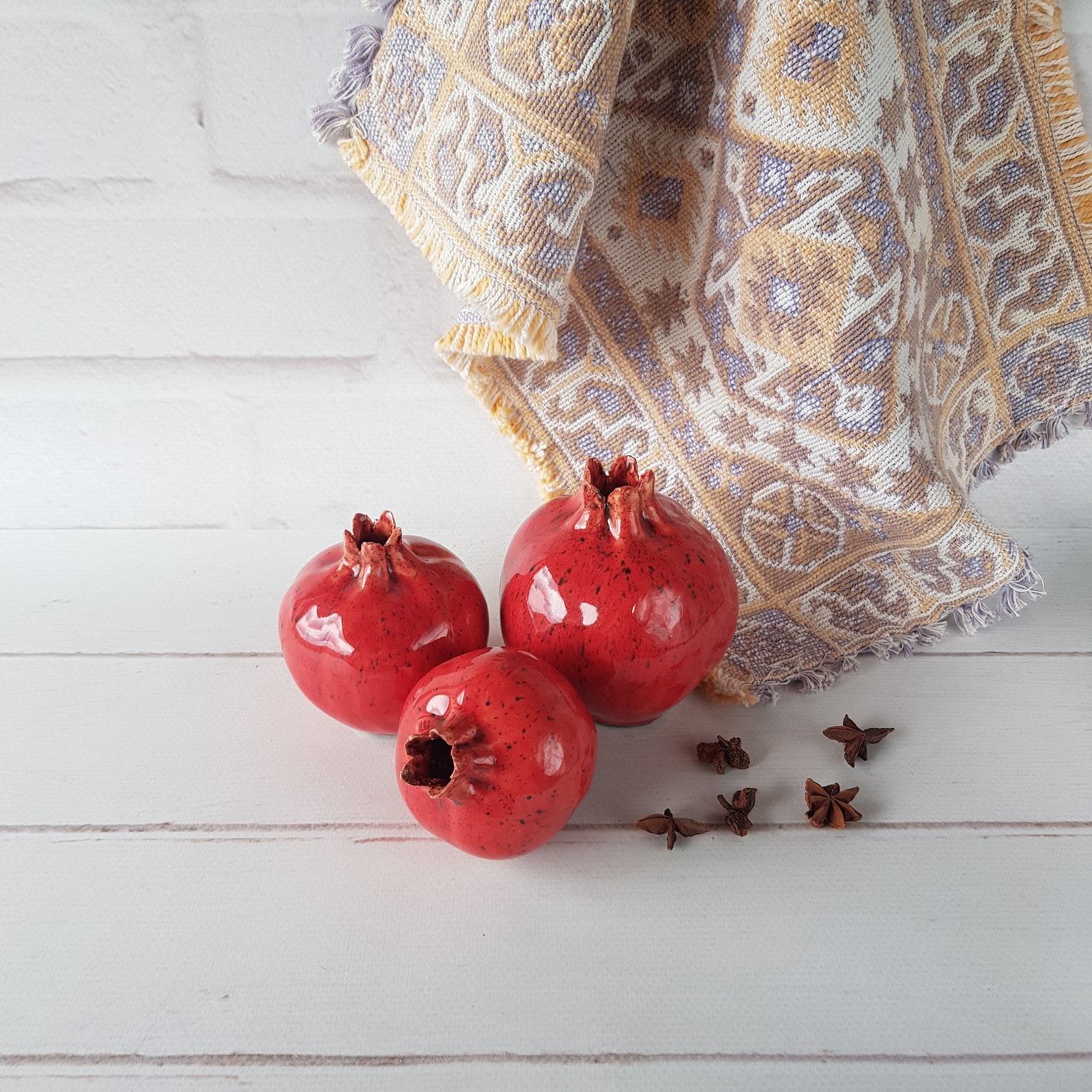 Ceramic Pomegranate Handmade Ceramic Fruit Sculpture Figurine | Etsy