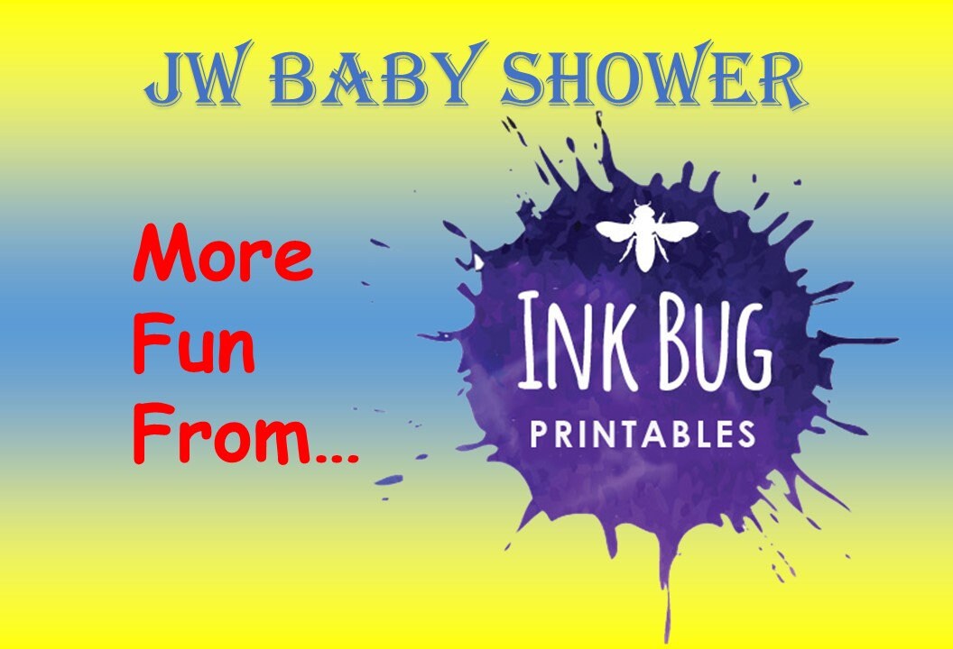 JW Baby Shower Games - 5 Baby Themed Games - Printable - Instant ...