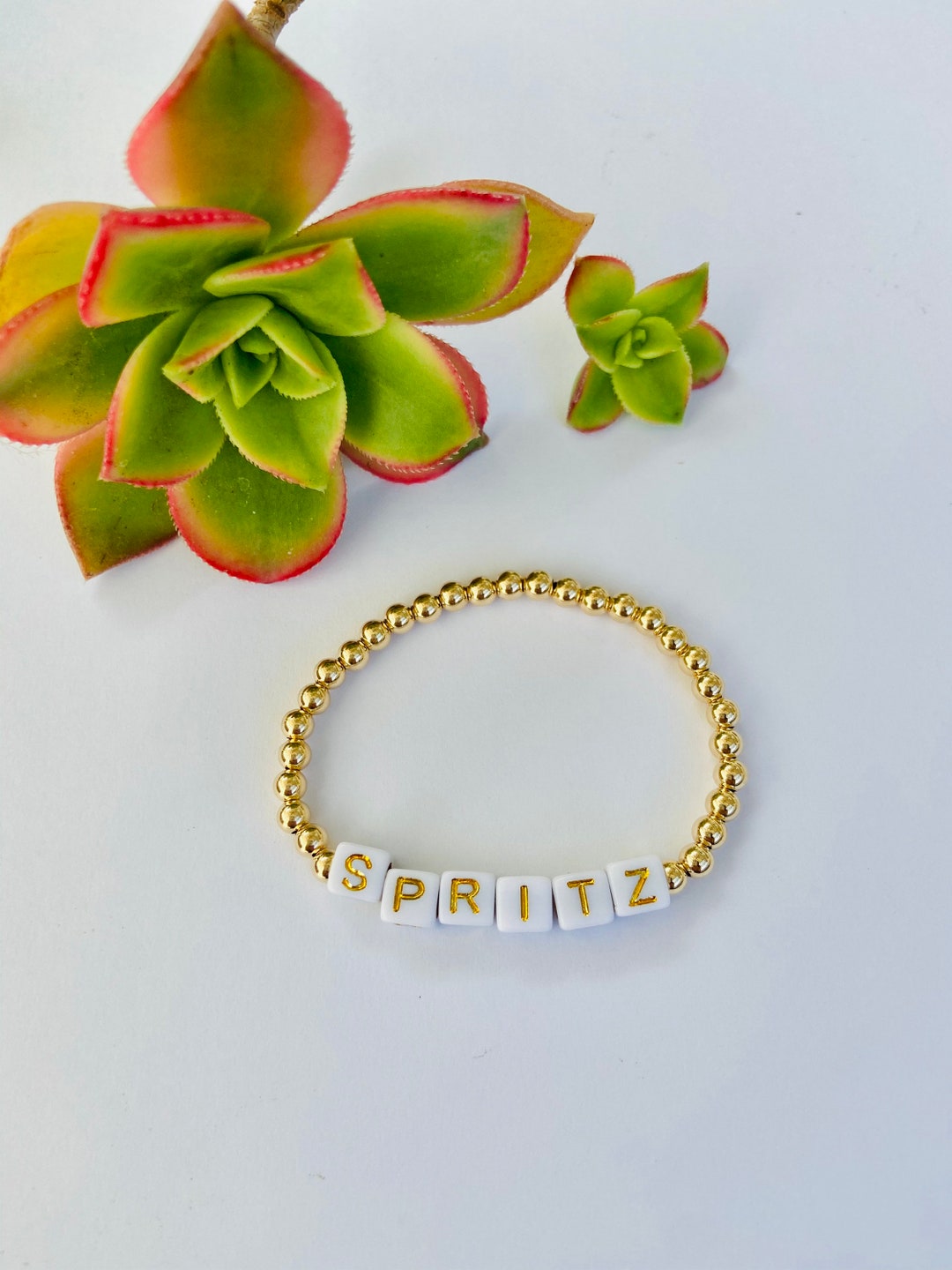 Block Letter Bracelet 4mm Bracelet - Etsy