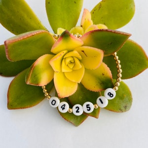 Numbers Bracelet, Personalized - Etsy