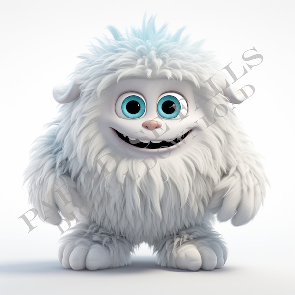 Cute Yeti Wall Art - Etsy