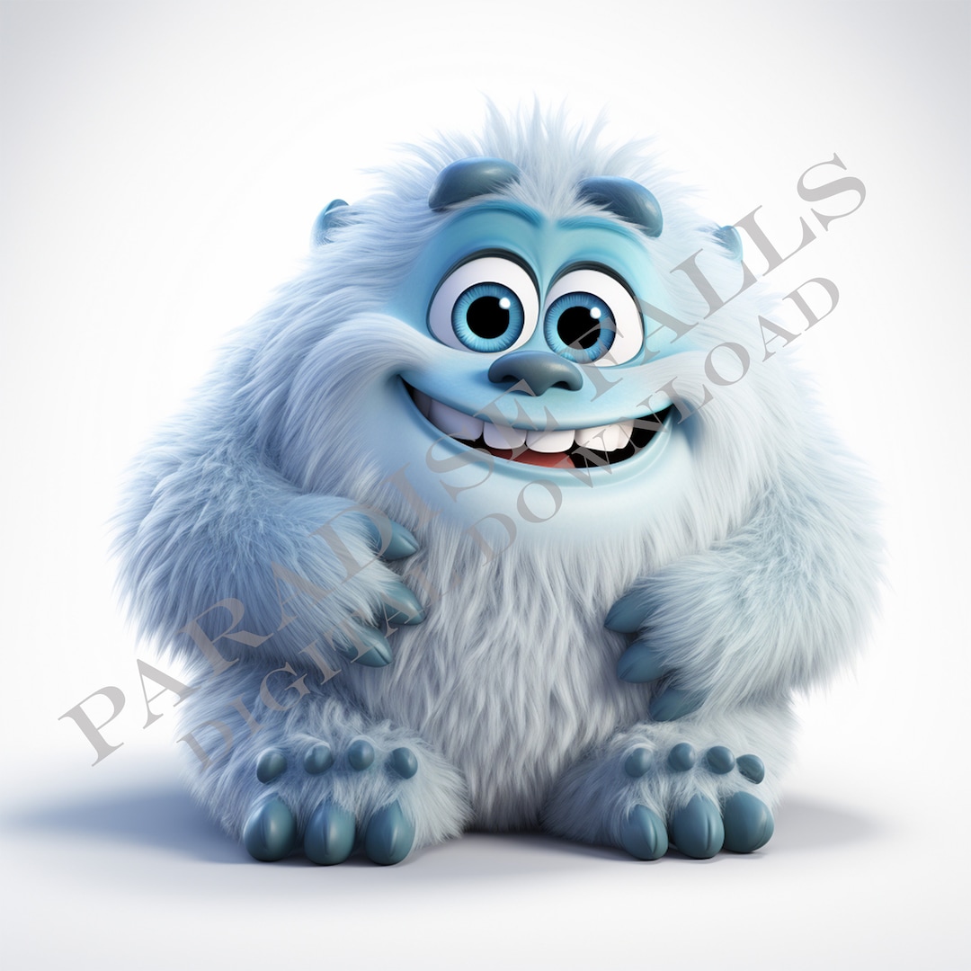Adorable Yeti Abominable Snowman - Sublimation Print - Instant Art ...