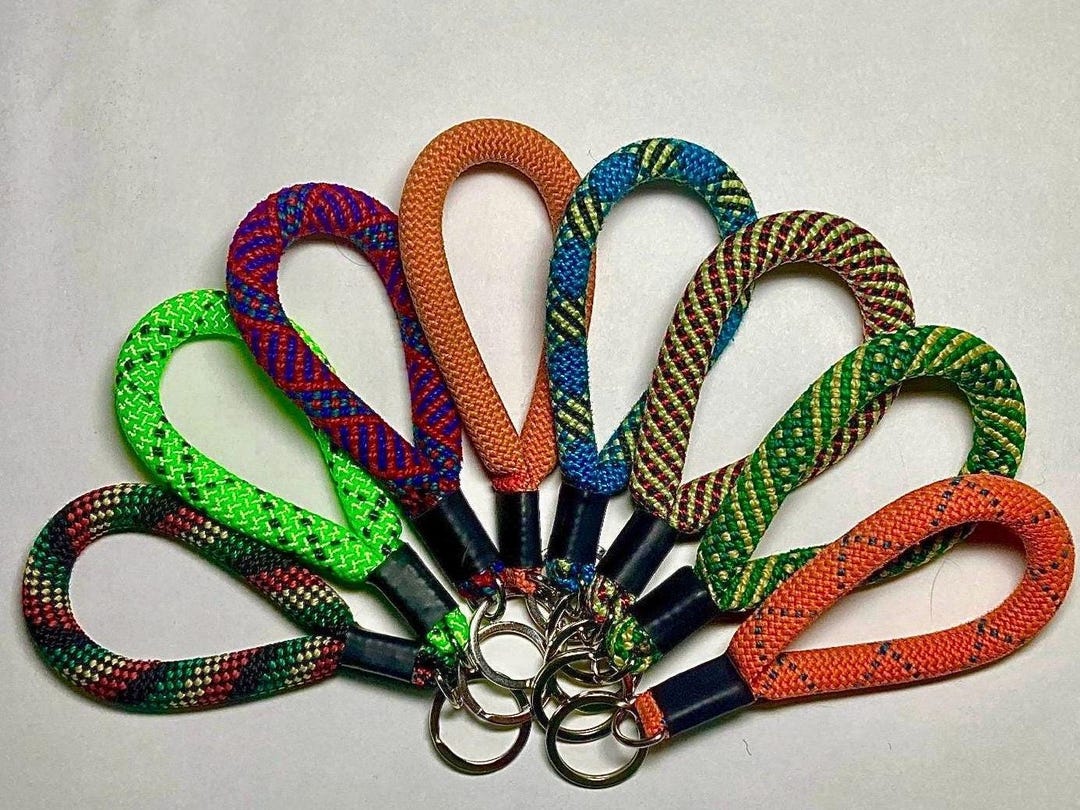 Recycled Climbing Rope Keychain - Etsy