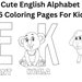 Cute English Alphabet Animals Coloring Pages,kids Printable Coloring ...