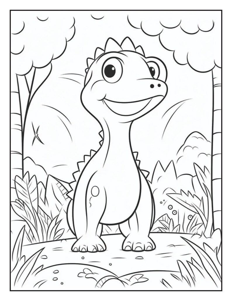 50 Cute Baby Dinosaurus Coloring Pages,kids Printable Coloring Pages ...