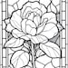 50 Flower Stained Glass Coloring Pages for Adults and Kids ,stress ...