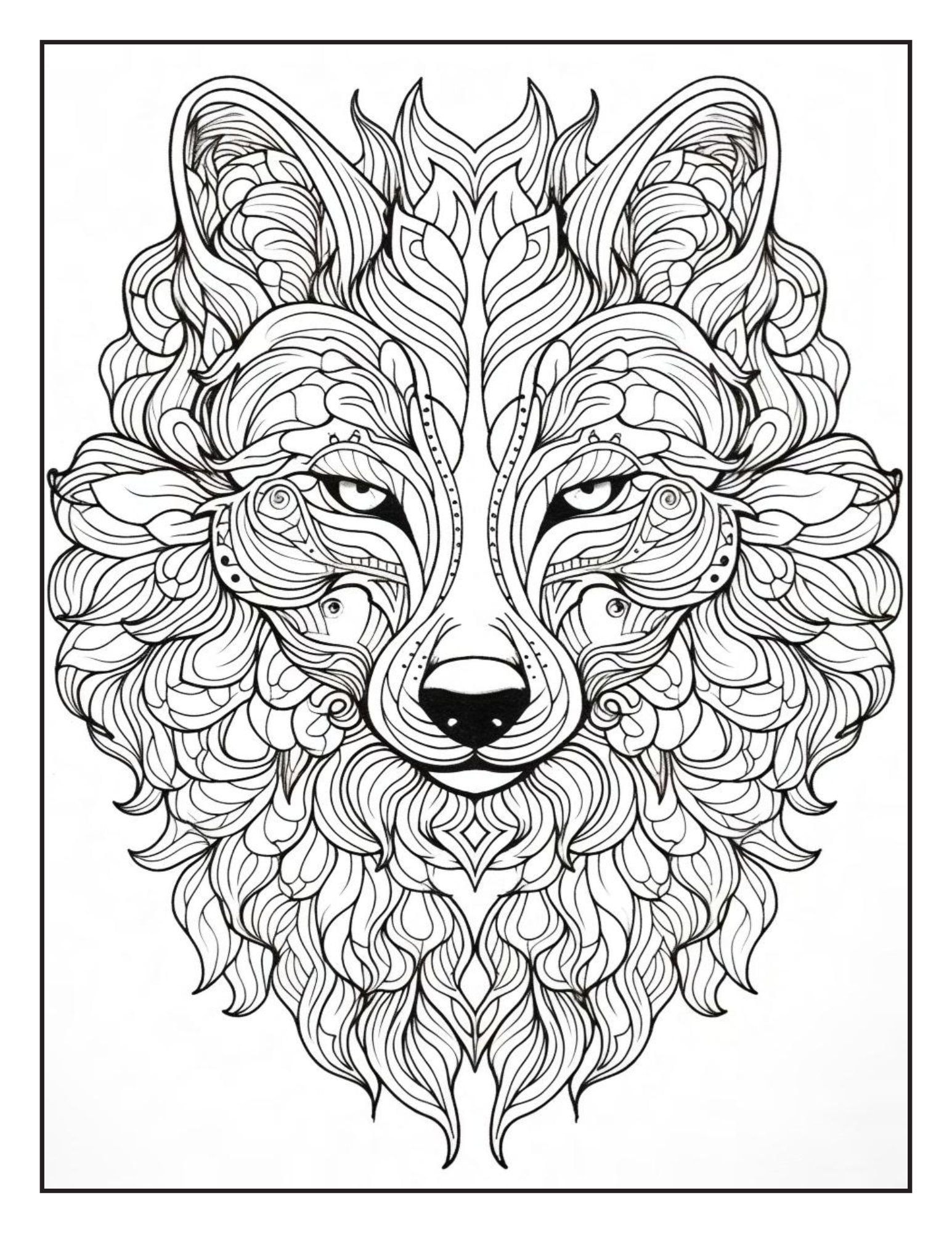 100 Mandala Animals Coloring Pages,kids Adult Printable Coloring Pages ...