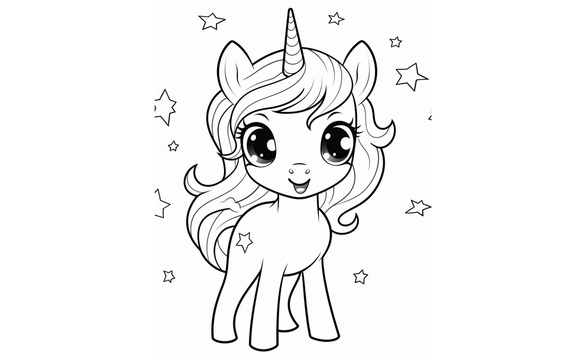 Unicorn Coloring Pages for Kids: 50 Page Book (digital Download) - Etsy