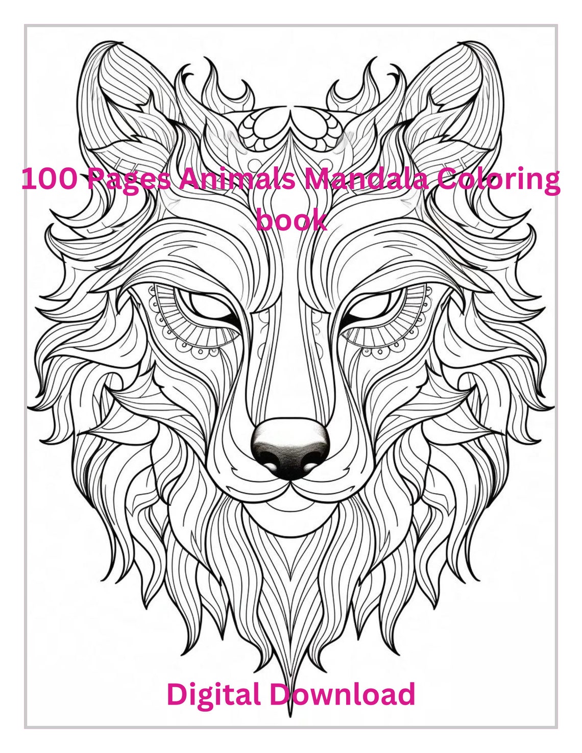 100 Mandala Animals Coloring Pages,kids Adult Printable Coloring Pages ...