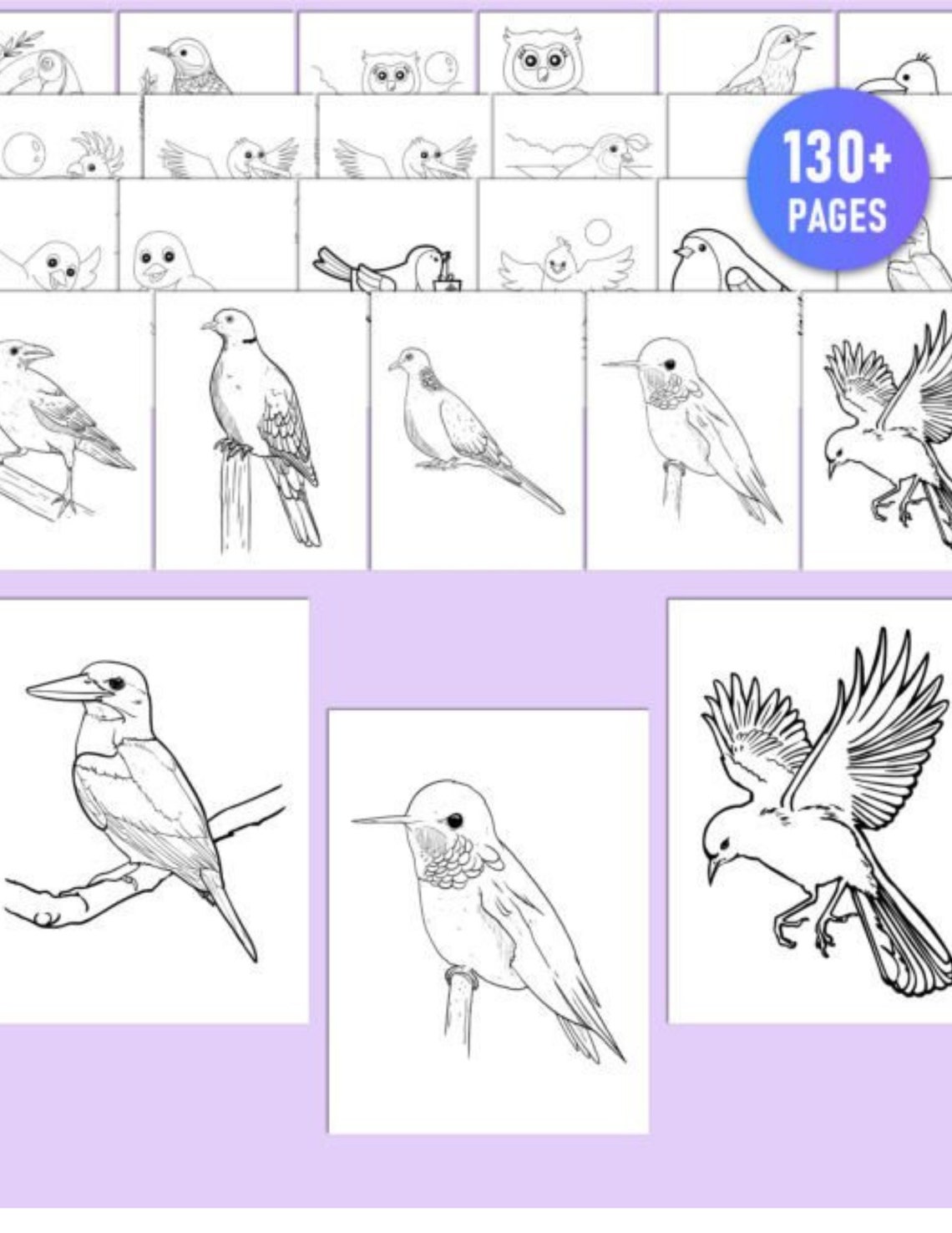 130 Birds Coloring Pages for Adults and Kids Printable Coloring Pages ...