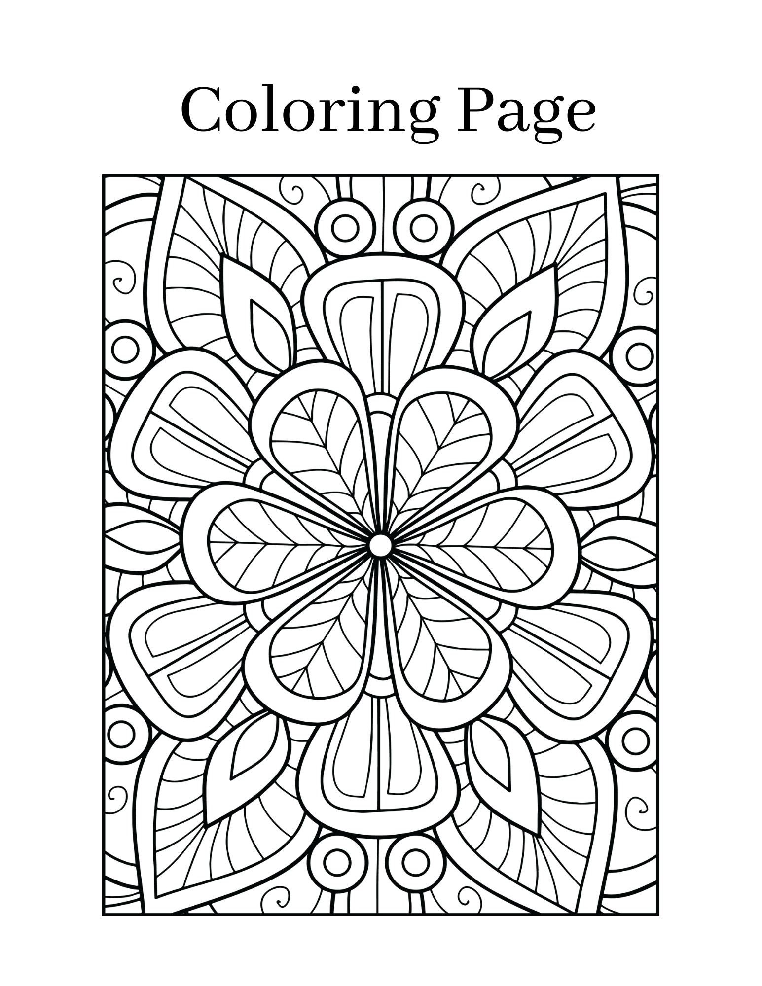 50 Flower Mandala Adult Coloring Pagesstress Relief Coloring - Etsy