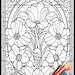 Flower Stained Glass Coloring Pages: 125 Designs for Relaxation ...