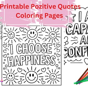 125 Printable Affirmations Coloring Pages: Motivational Quotes (PDF ...