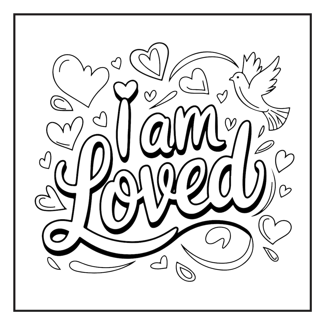 150 Positive Affirmations Coloring Pages: Adult Stress Relief (digital ...