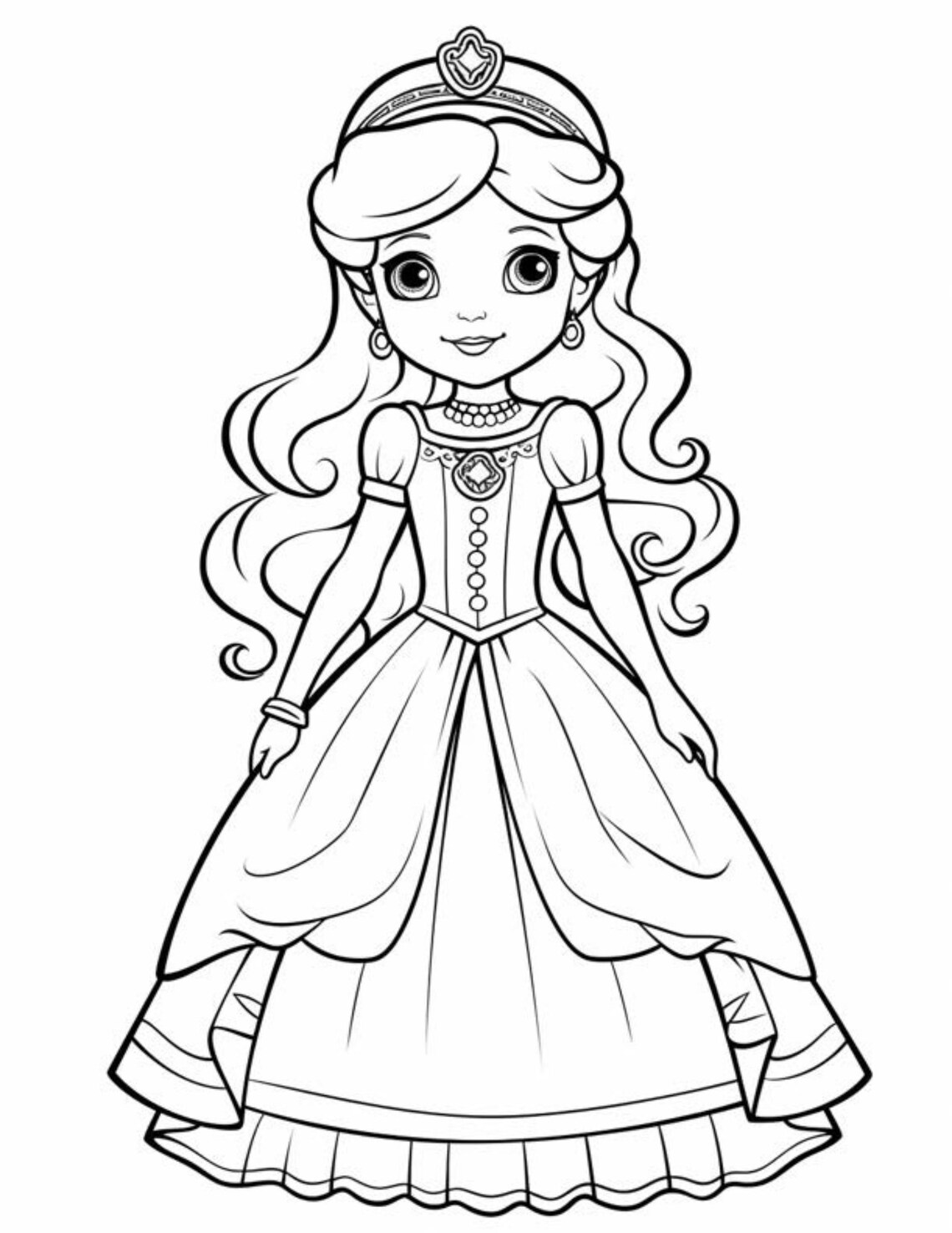 130 Princess Coloring Pages for Kids Coloring Book for Kids Digital ...