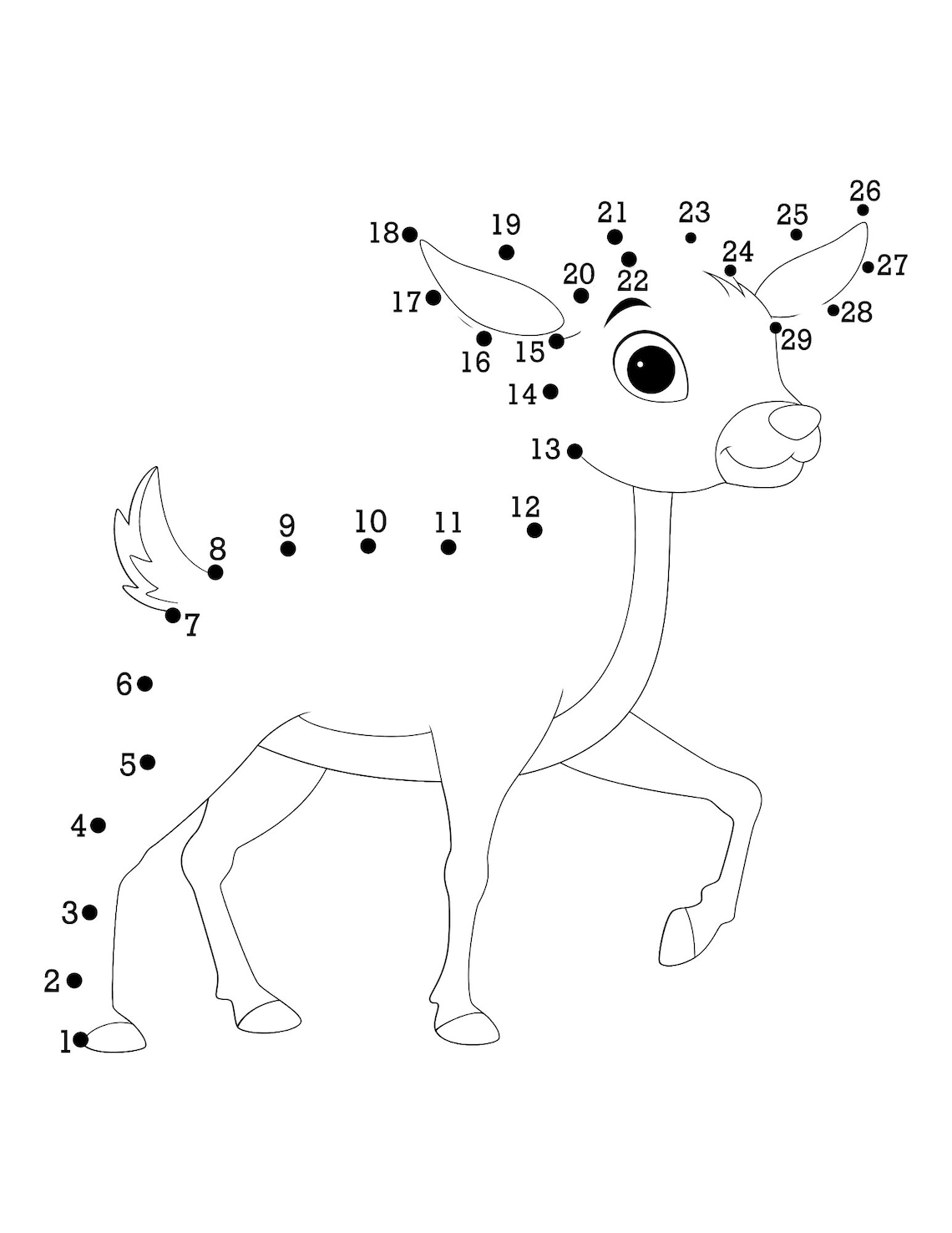 Dot to Dot Animals Coloring Pages,kids Printable Coloring Pages ...