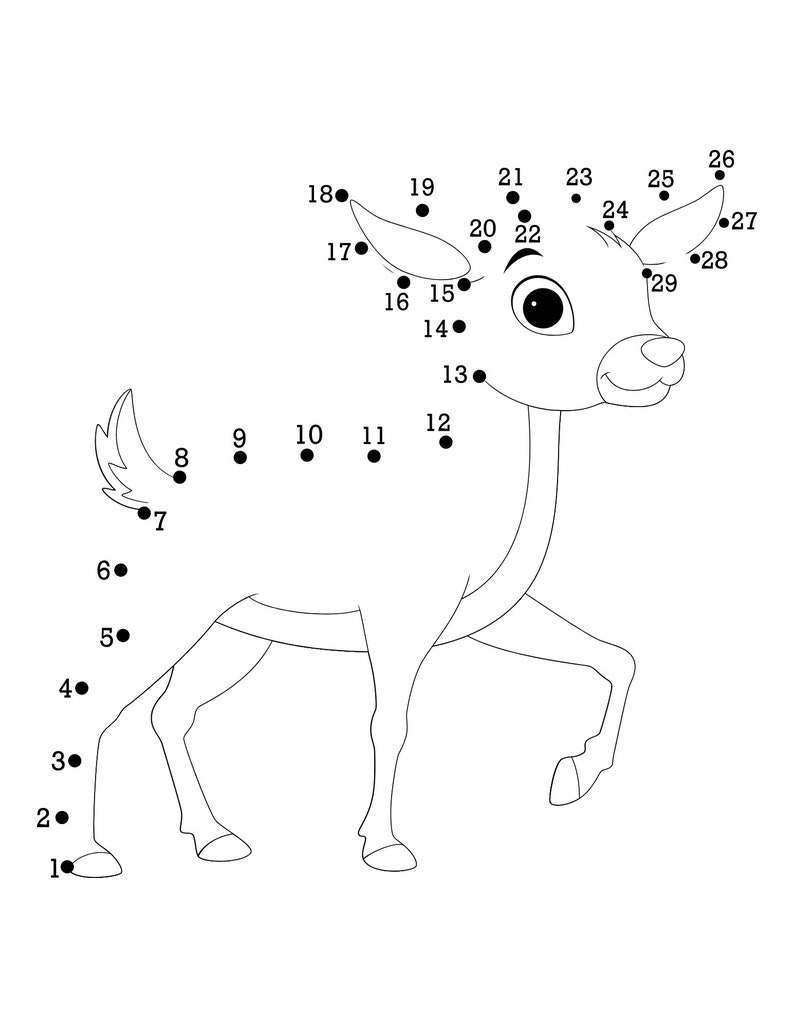 Dot to Dot Animals Coloring Pages: Kids Activity Book (digital Download ...
