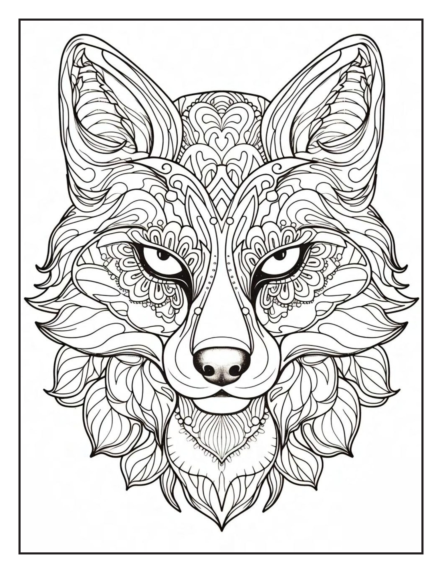 100 Mandala Animals Coloring Pages,kids Adult Printable Coloring Pages ...