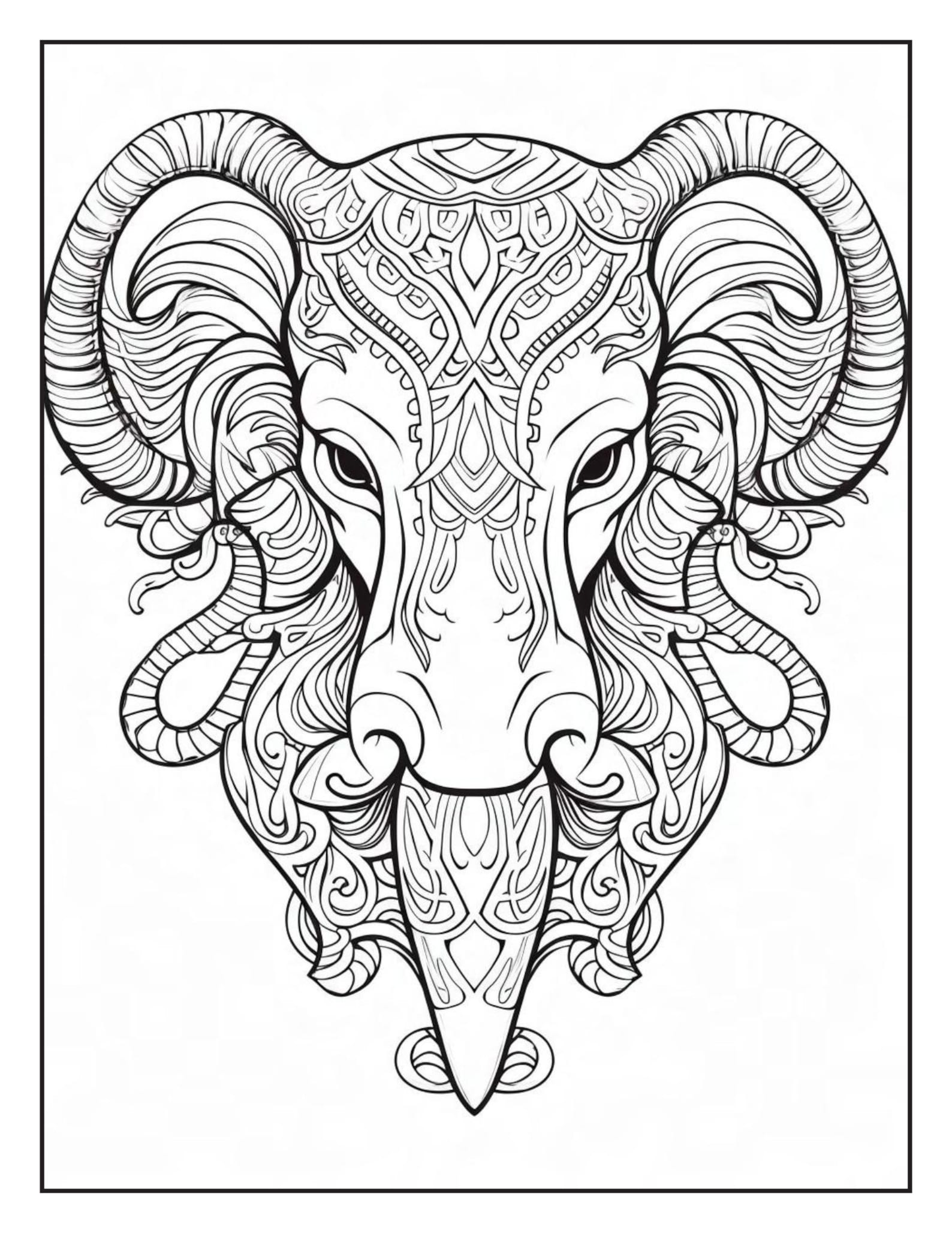 100 Mandala Animals Coloring Pages,kids Adult Printable Coloring Pages ...