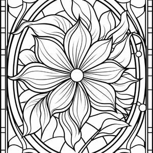 Mandala Stained Glass Coloring Pages: Stress Relief for Adults & Kids ...