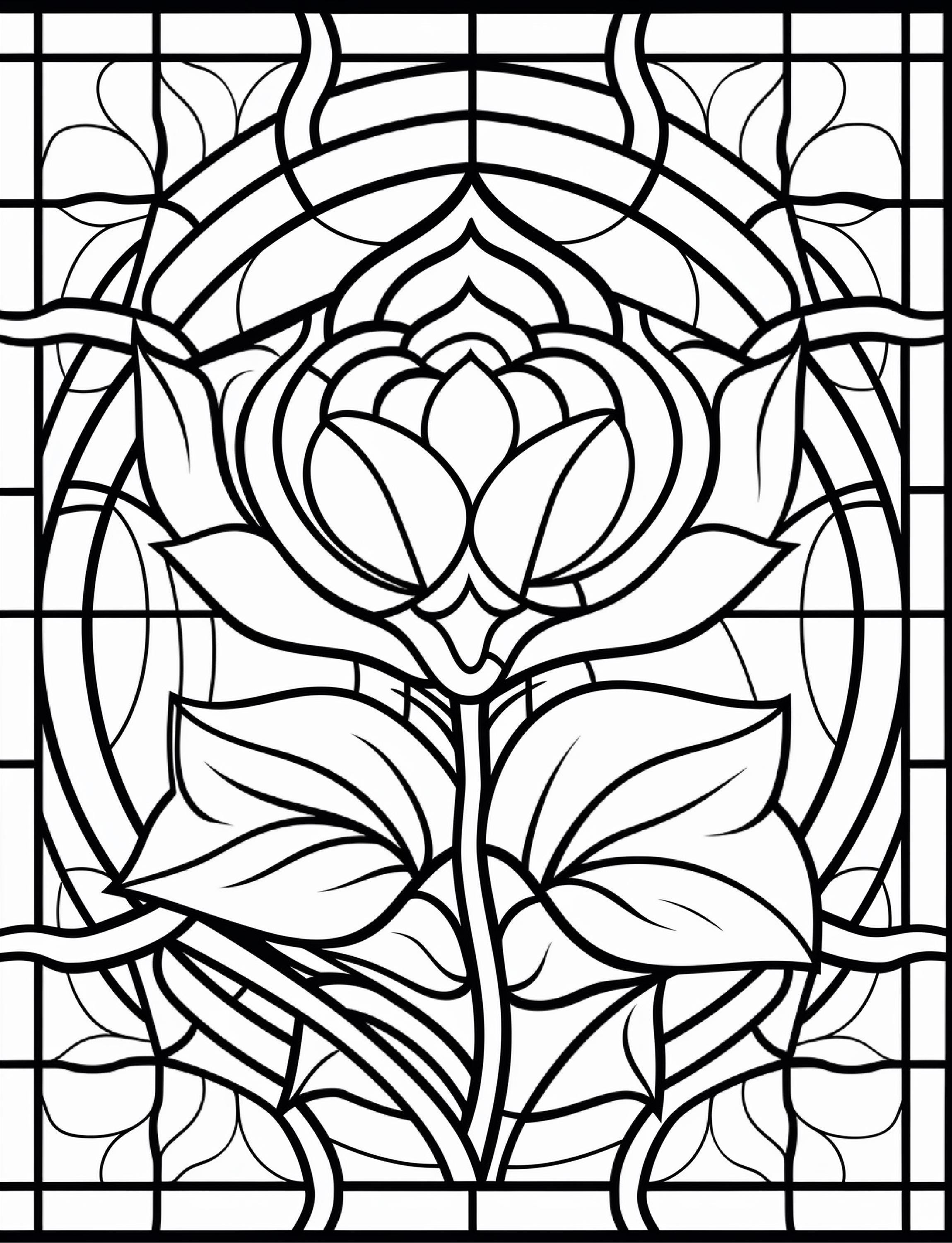 Mandala Stained Glass Coloring Pages: Stress Relief for Adults & Kids (digital Download) - Etsy