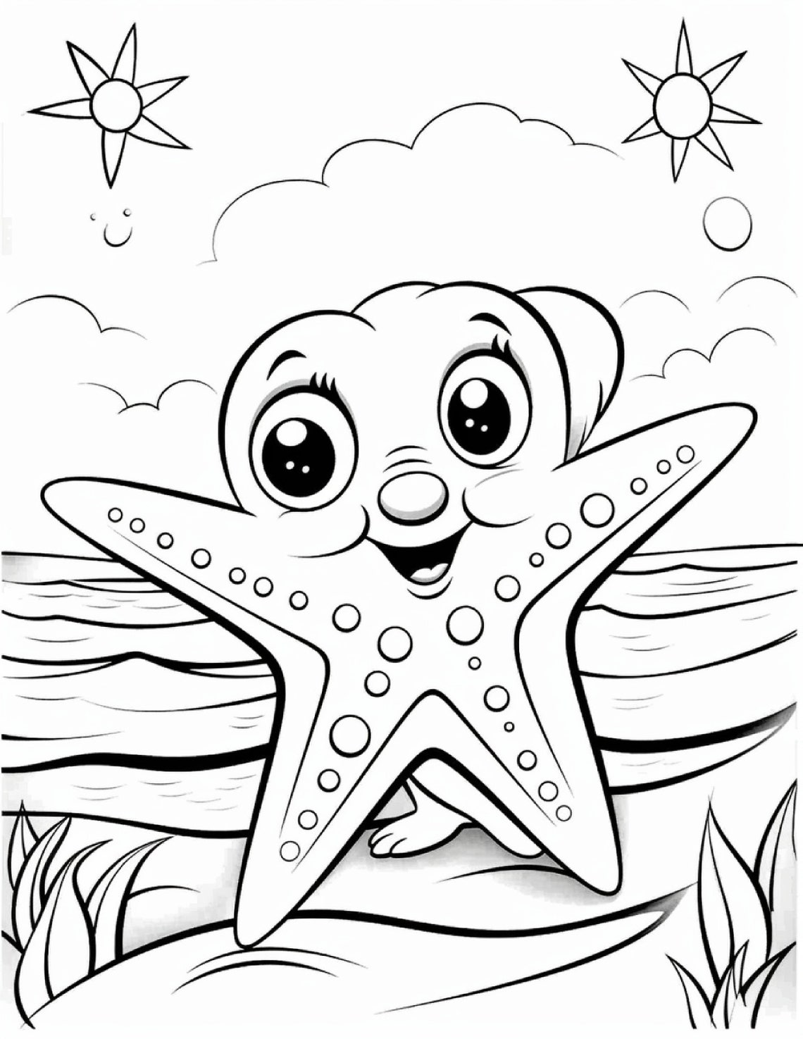 Cute Ocean Animals Coloring Pages,kids Printable Coloring Pages ...
