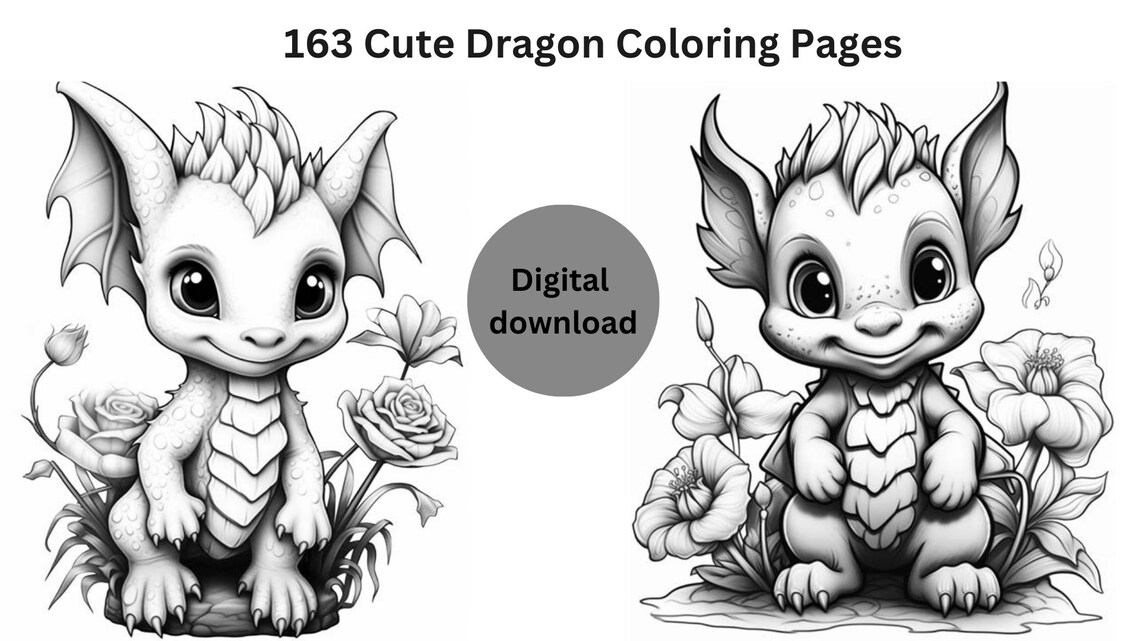 163 Cute Dragon Coloring Pages,kids Printable Coloring Pages ,children ...