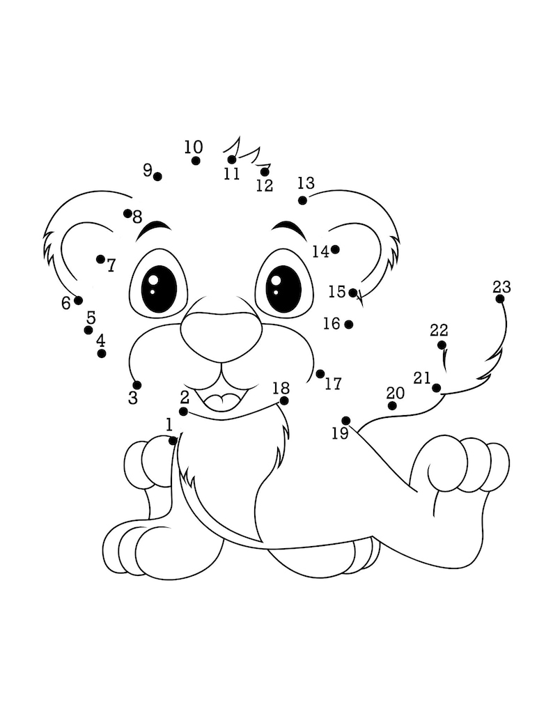 Dot to Dot Animals Coloring Pages,kids Printable Coloring Pages ...
