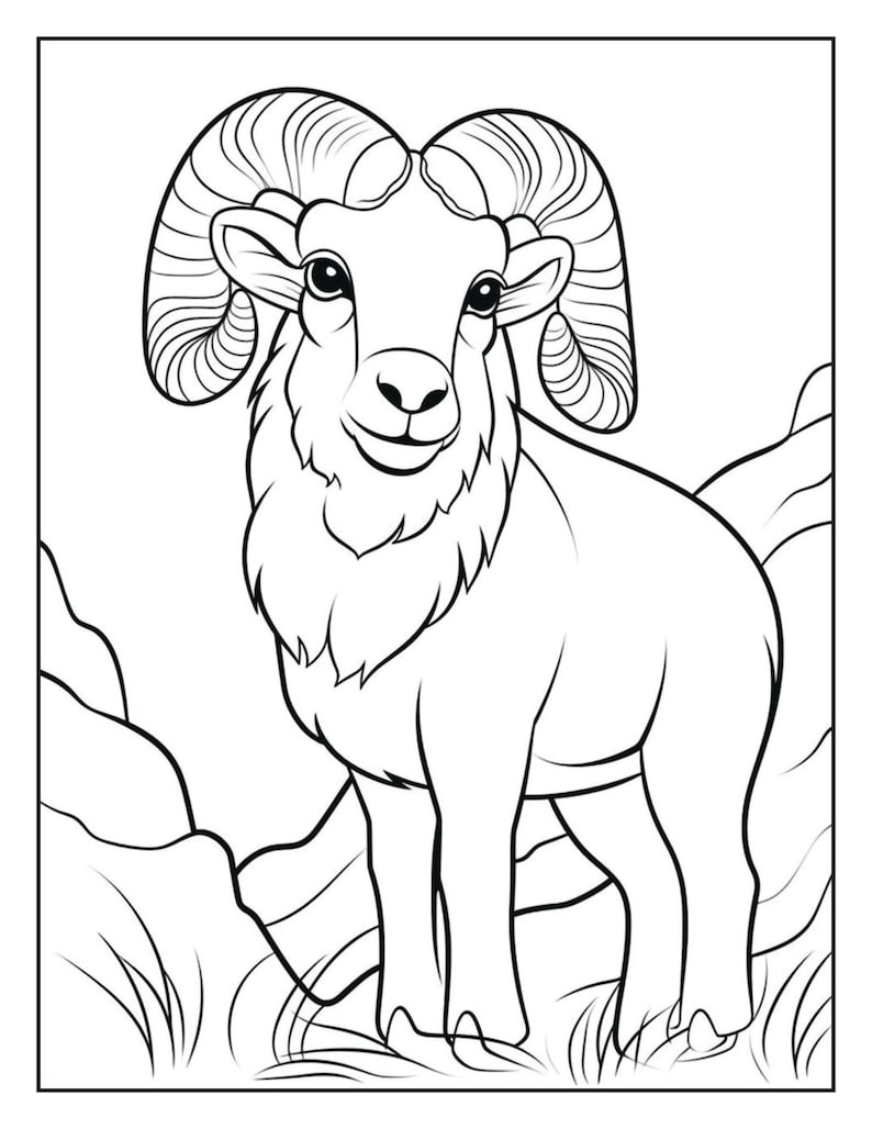 Wild Animals Coloring Pages: 50 Kids Printable Designs (digital ...