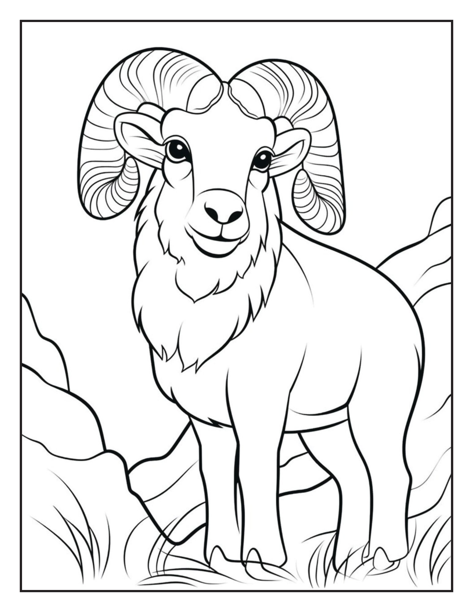 Wild Animals Coloring Pages: 50 Kids Printable Designs (digital ...