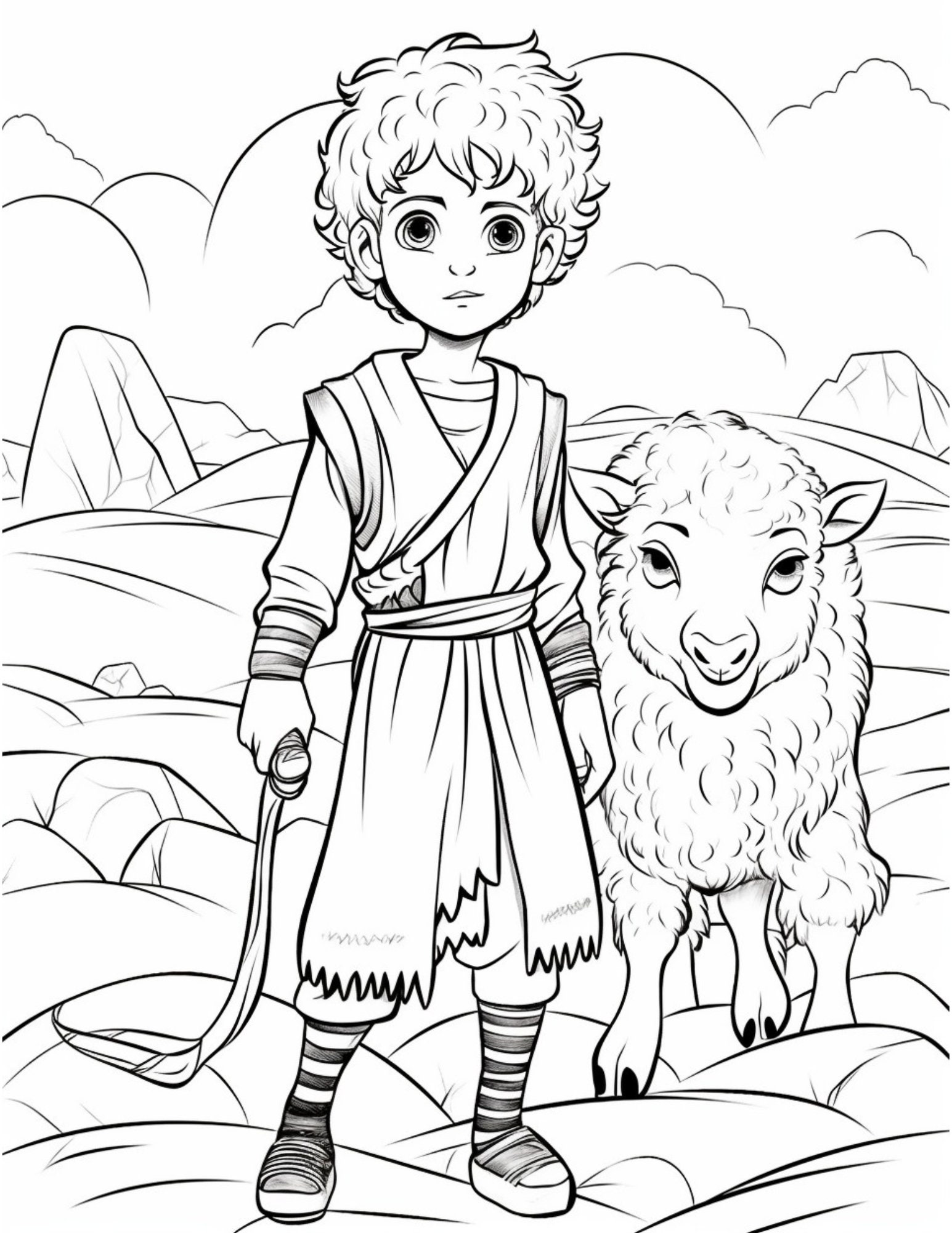 Bible Scene Coloring Pages: 50 Religious Designs for All Ages (digital ...