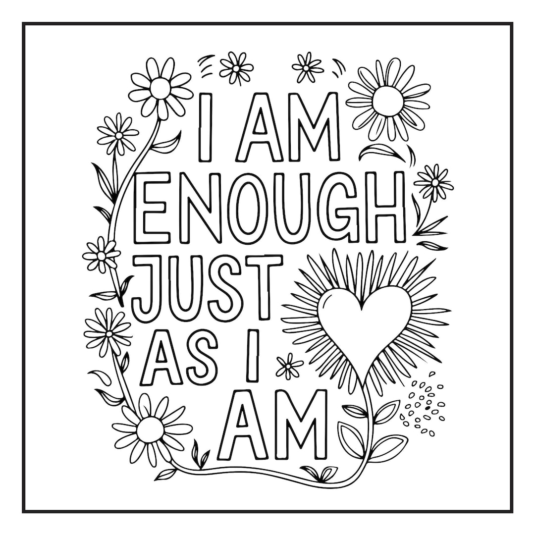 150 Positive Affirmations Coloring Pages: Adult Stress Relief (digital ...