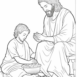 50 Bible Religious Scene Coloring Pages for Adults and Children ...