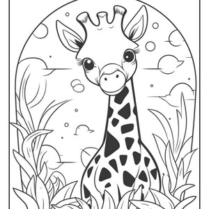 Wild Animals Coloring Pages: 50 Kids Printable Designs (digital ...
