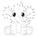 Dot to Dot Animals Coloring Pages: Kids Activity Book (digital Download ...