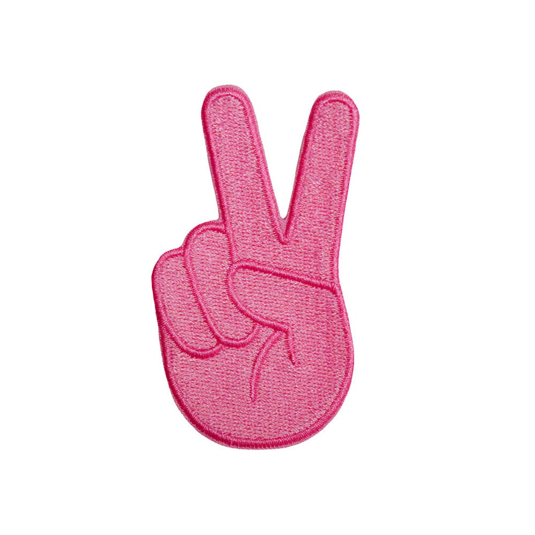 Pink Peace Stick-on Patch - Etsy