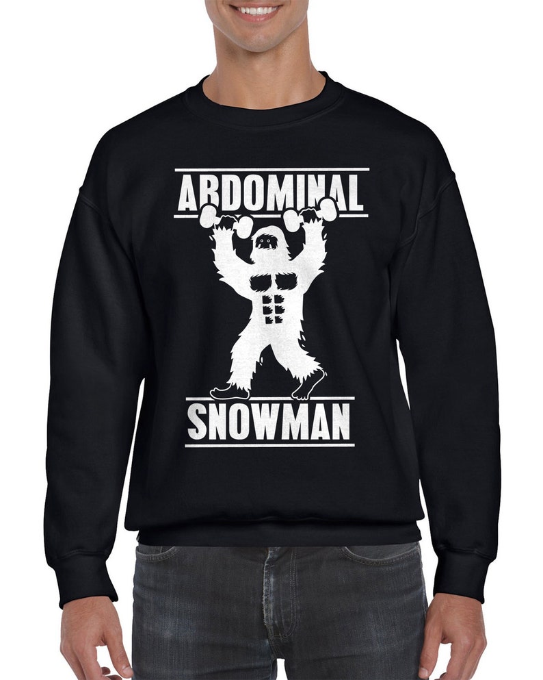 Abdominal Snowman Funny Holiday Workout Beast Mode Crewneck - Etsy