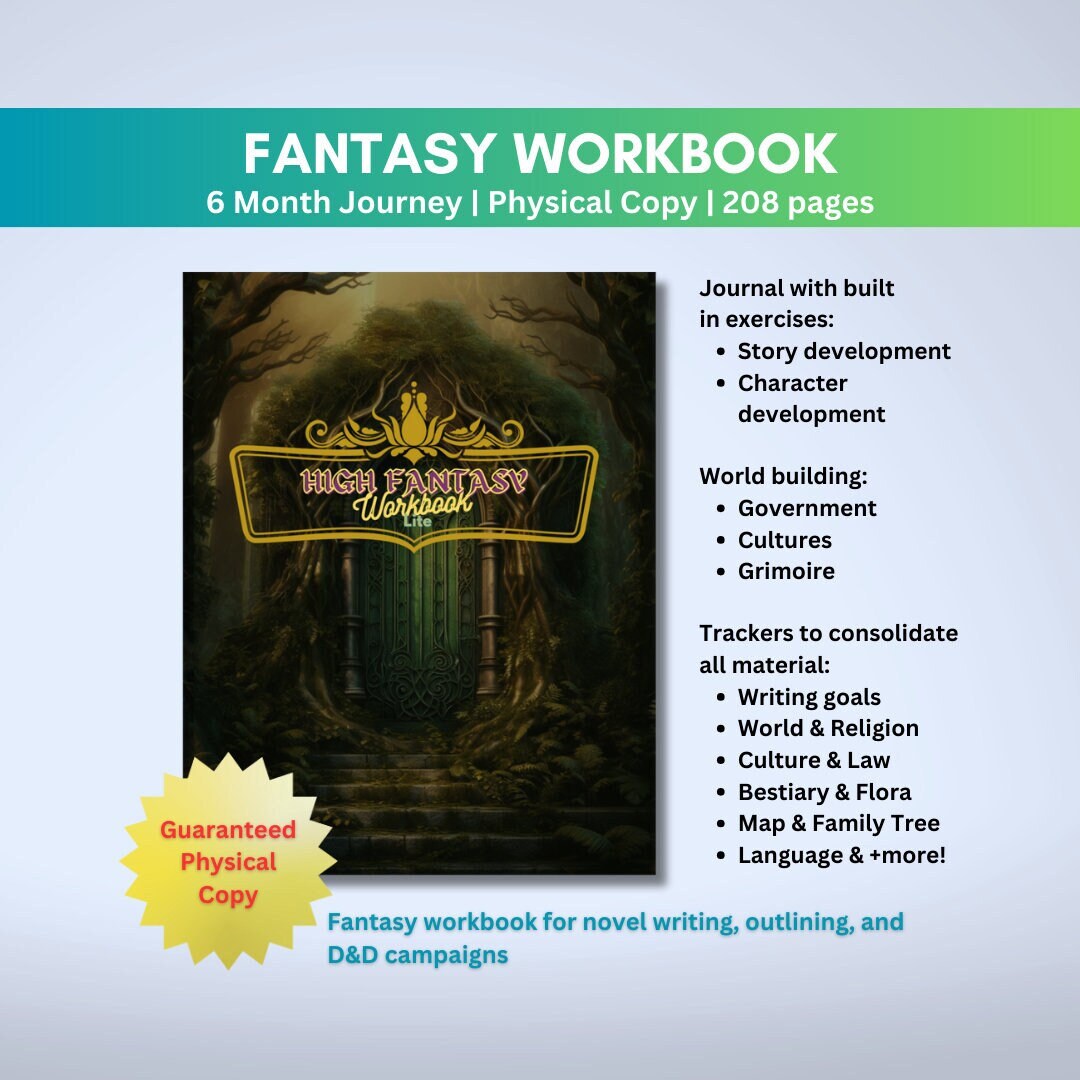 High Fantasy Worldbuilding Workbook: Author & Dnd Campaign Journal - Etsy