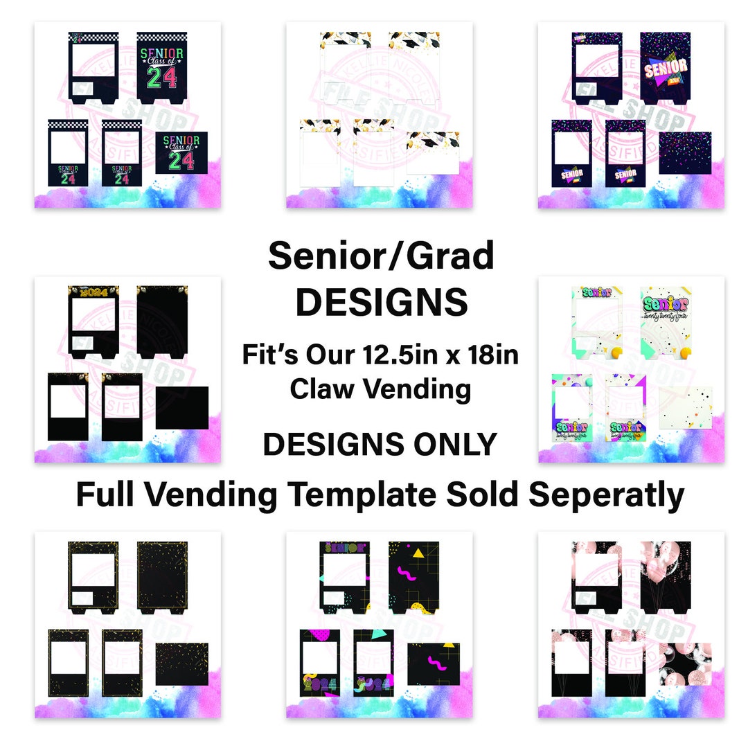 Grad/senior, Claw Vending Design Bundle, Designs Only, Png's, Pairs ...
