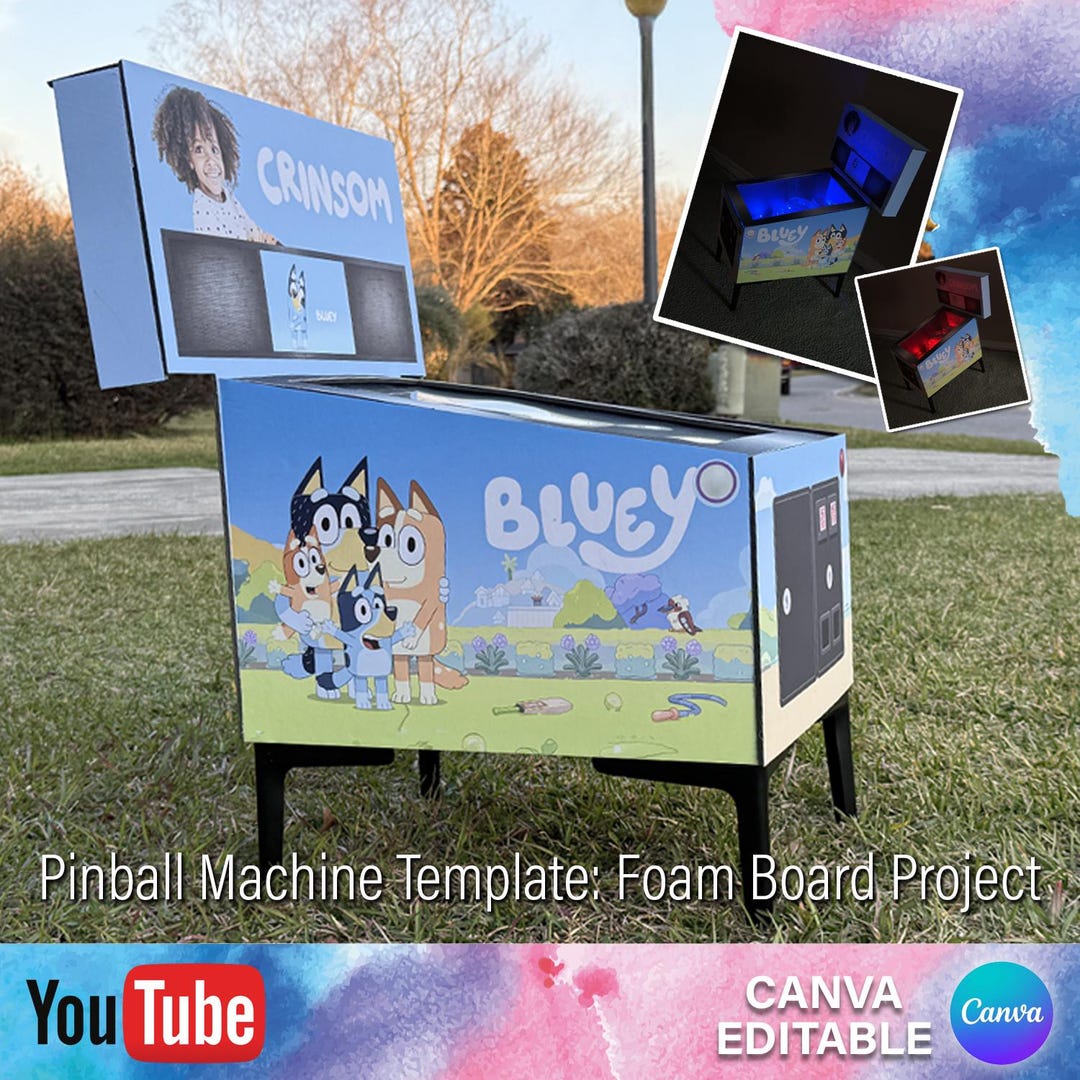 Pinball Machine Canva Template: DIY Foam Board Project- Easter Fun! - Etsy