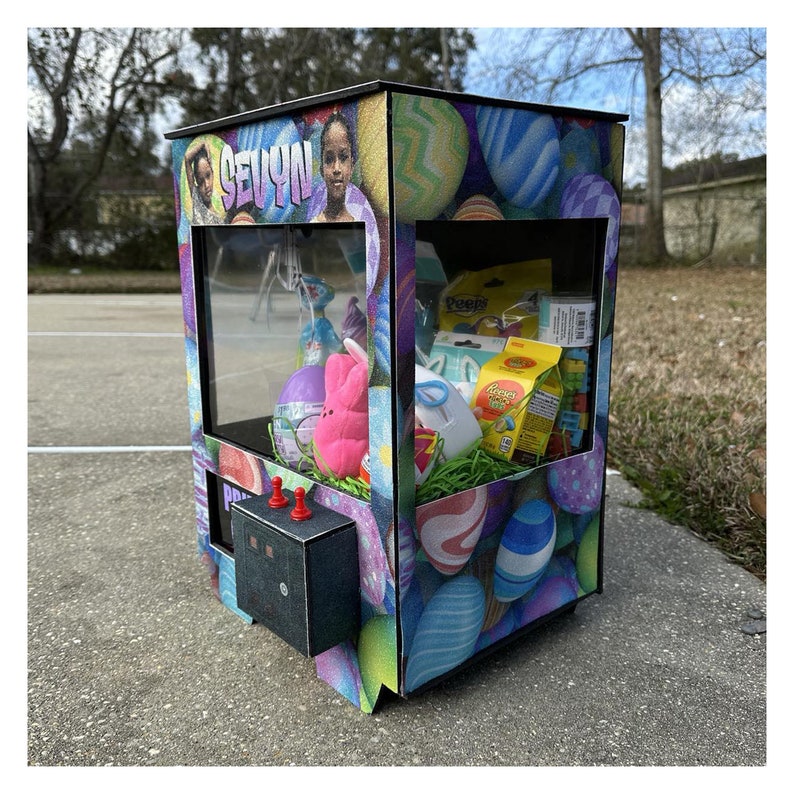 Claw Vending Machine DIY, Easter Basket, Templates, 3D Vending, Canva ...