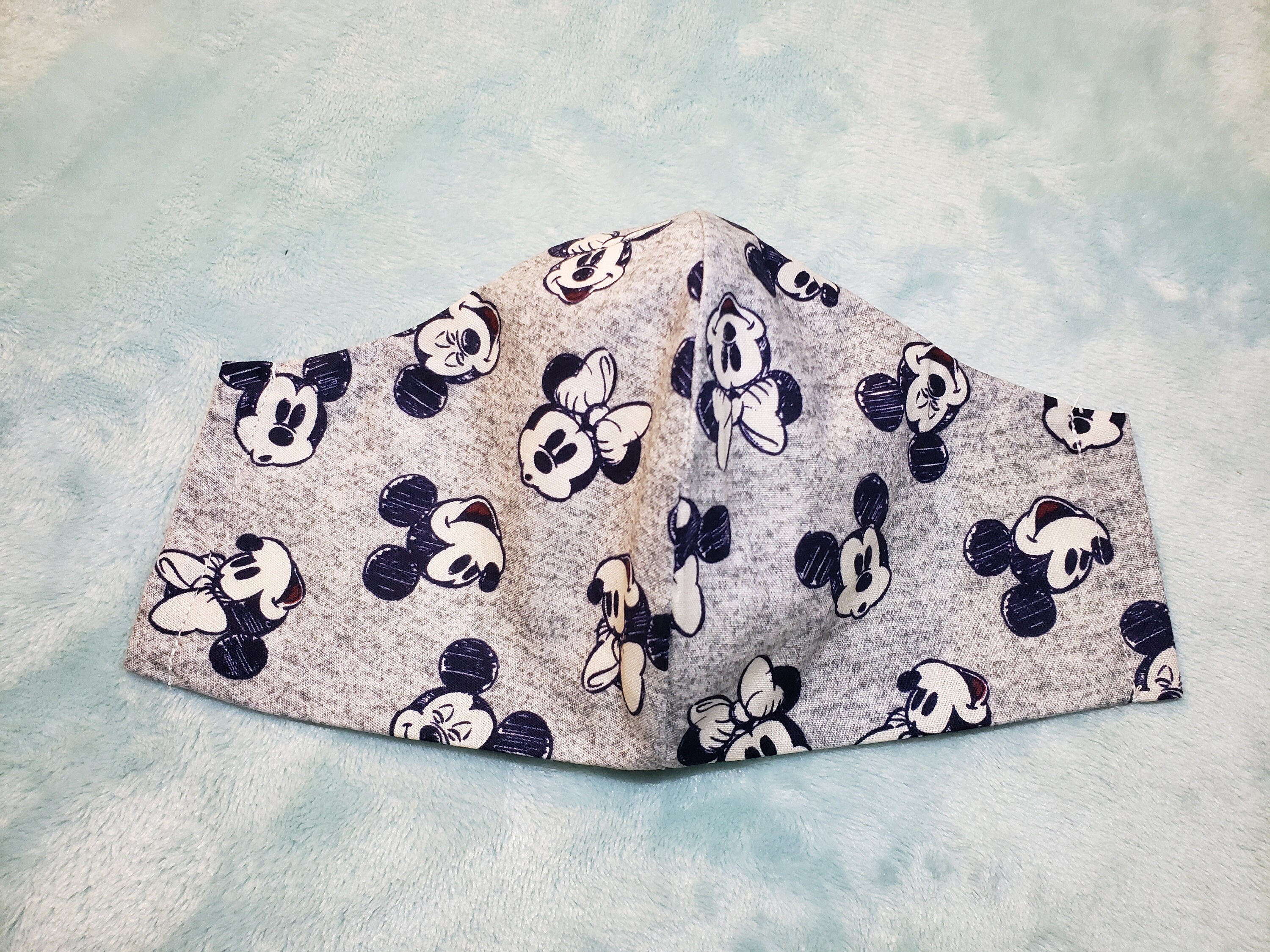 Mickey Mouse/minnie Mouse Face Mask-2layers 100%cotton With Filter ...