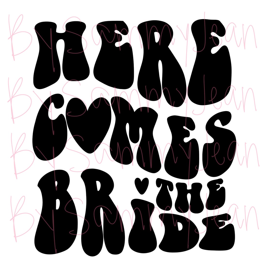 Here Comes the Bride SVG, PNG, Transparent Image for Cricut, Silhouette ...